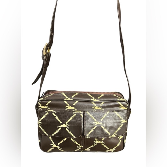 Longchamp | Bags | Vintage Longchamp Leather Crossbody Bag Whorse Logo ...